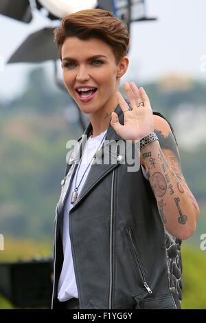 Ruby Rose seen at Universal Studios where she was interviewed by ...