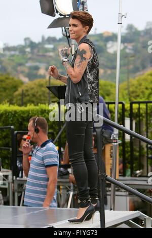 Ruby Rose seen at Universal Studios where she was interviewed by ...