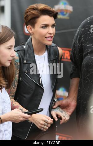 Ruby Rose seen at Universal Studios where she was interviewed by ...