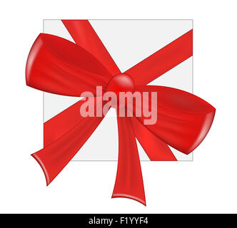 Red silk ribbon isolated on white background. Watercolor hand drawn ...