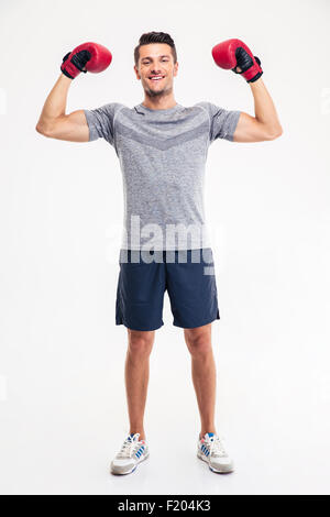 Portrait of male boxer celebrating Stock Photo - Alamy
