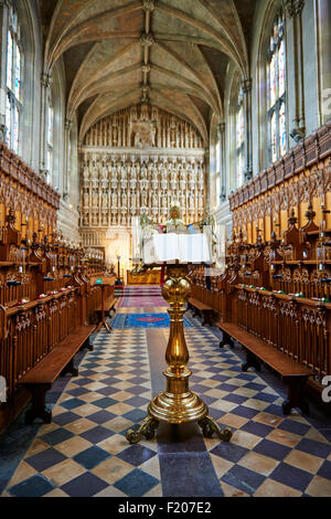 Chapel in the Magdalen College, Oxford, Oxfordshire, Great Britain ...