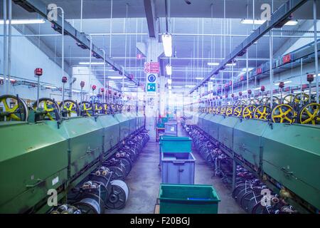 Machinery for rope production in factory that produces products for ...