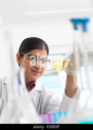 The young chemical scientist working in lab Stock Photo - Alamy