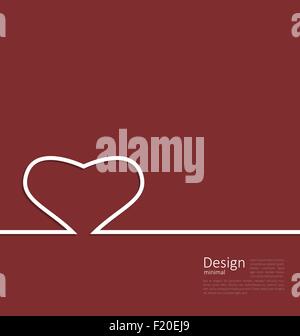 invitation card with heart line style vector illustration design Stock ...