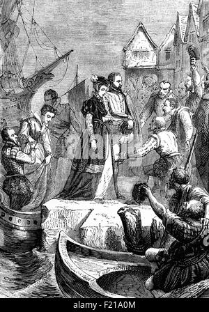 Mary Queen of Scots, arriving at Leith, Scotland, 1561 Stock Photo - Alamy