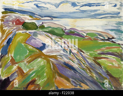 Art by Edvard Munch – Coastal Landscape (1918 Stock Photo - Alamy