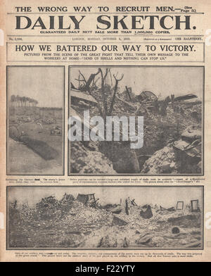 1915 Daily Sketch Allies advance on the Western Front Stock Photo - Alamy