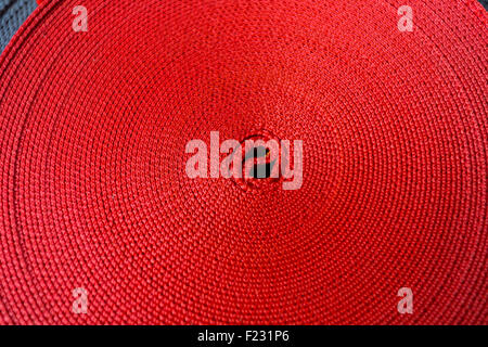 roll texture of red nylon rope Stock Photo - Alamy