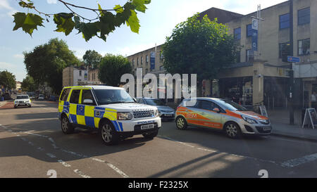 Bristol, UK. 10th September, 2015. Large Police Escort with Prison Van ...