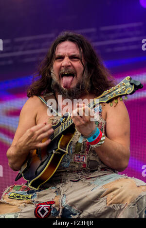 Hayseed Dixie wowing the crowds Live at Victorious Festival 2015 Stock ...