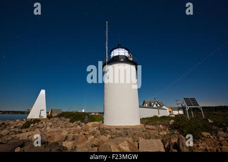 Goat Island lighthouse in Maine Stock Photo - Alamy