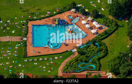 Outdoor pool Hestert, Hagen, Sauerland, North Rhine-Westphalia, Germany ...