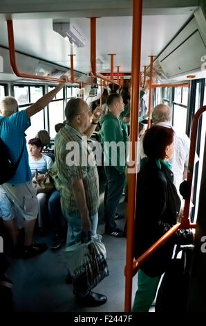 people inside a city bus Stock Photo - Alamy