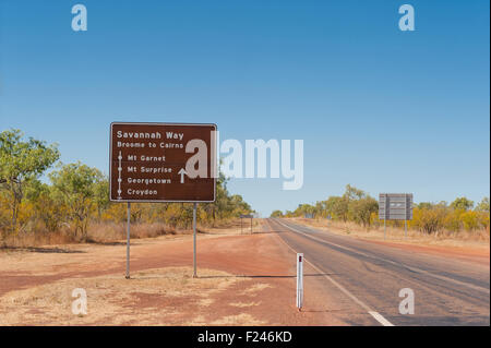 Australia, Queensland, Savannah Way, Gulf Developmental Road Stock ...