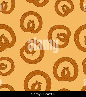 Pretzel bakery pattern seamless vector repeat for any web design Stock ...