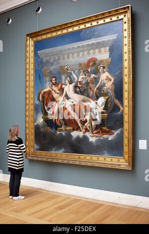 In this work by Jacques-Louis David, 'Mars Disarmed by Venus', the ...