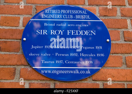 The Engineers Walk Blue Plaques in Bristol Ralph Benjamin Stock Photo ...