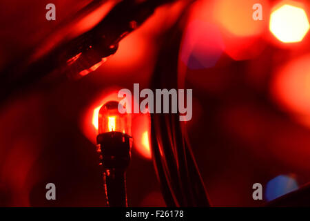 macro zoomed diode lamp on white wire Stock Photo - Alamy