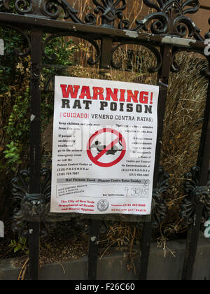 Warning! Rat Poison Sign Stock Photo - Alamy