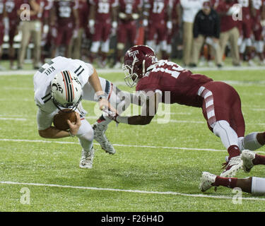 Cincinnati quarterback Gunner Kiel (11) greets fans following a 52-10 ...