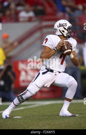 South Alabama quarterback Cody Clements (7) passes the ball during an ...