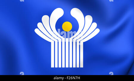 Flag of Commonwealth of Independent States. Close up Stock Photo - Alamy