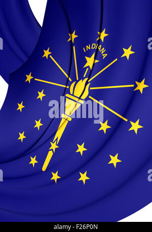 The flag of the USA with the coat of arms of Indiana, Studio Stock ...