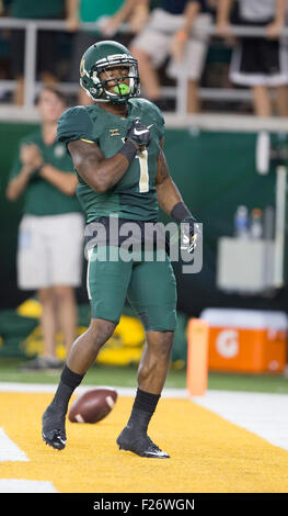 Waco, TX, USA. 12th Sep, 2015. Baylor Bears wide receiver Jay Lee #4 ...