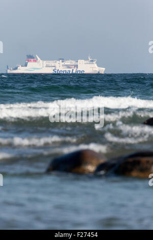 The Stena Line ferry Skåne passes Møn on route from Trelleborg to ...