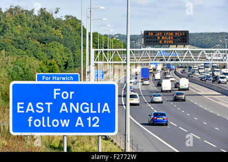 Motorway Information sign, UK Motorway Stock Photo - Alamy