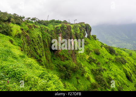 Beautiful view of Sahyadri mountains in rainy season, Hadashi, Near ...
