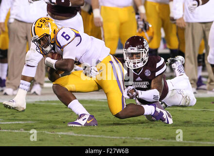 Mississippi State CB, Cedric Jiles (5) misses a tackle on LSU, WR ...