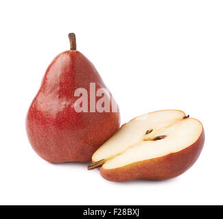 Cut and served red pear Stock Photo - Alamy