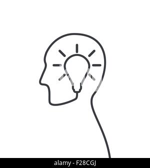 Icon process of generating ideas to solve problems, birth of the Stock ...