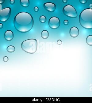 Water drops - abstract background with place for your text Stock Vector ...