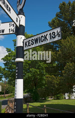 Keswick road sign Stock Photo - Alamy