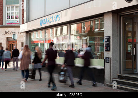 Fishergate the main shopping street in Preston Lancashire Stock Photo ...