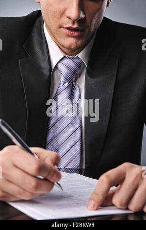 Handwriting text Signing Contract, Concept meaning the parties signing ...