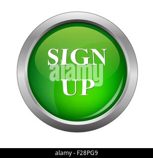 Sign up icon. Internet button on white background Stock Photo - Alamy