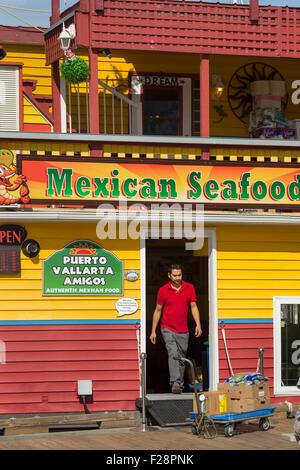 Floating Mexican restaurant at Fishermans Wharf in Victoria, B.C ...