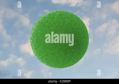 Green sphere landscape with grass and clear water Stock Photo - Alamy