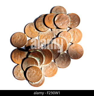 old coin isolated on a white background Stock Photo - Alamy