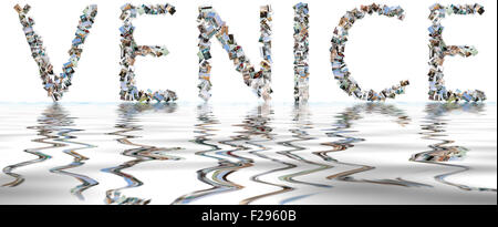 Venice word, Photo collage isolated on a white background Stock Photo ...