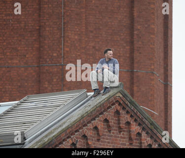 Prisoner Stuart Horner pictured on the roof of HMP Manchester. Stuart ...