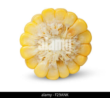 Piece of Fresh organic corn cob isolated on white background Stock ...