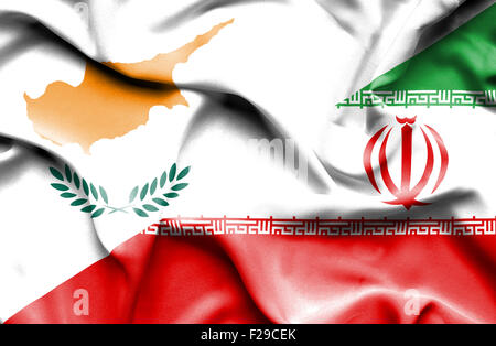 Iran and Cyprus flags. 3D Waving flag design. Cyprus Iran flag, picture ...