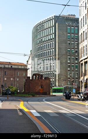 Ruins of San Giovanni in Conca, Old brik wall in the center of Milan ...