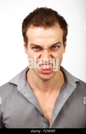 Man with Evil Grin Stock Photo - Alamy