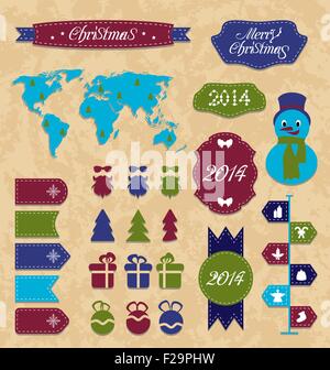 Christmas banner with infographic elements. Holiday poster template ...